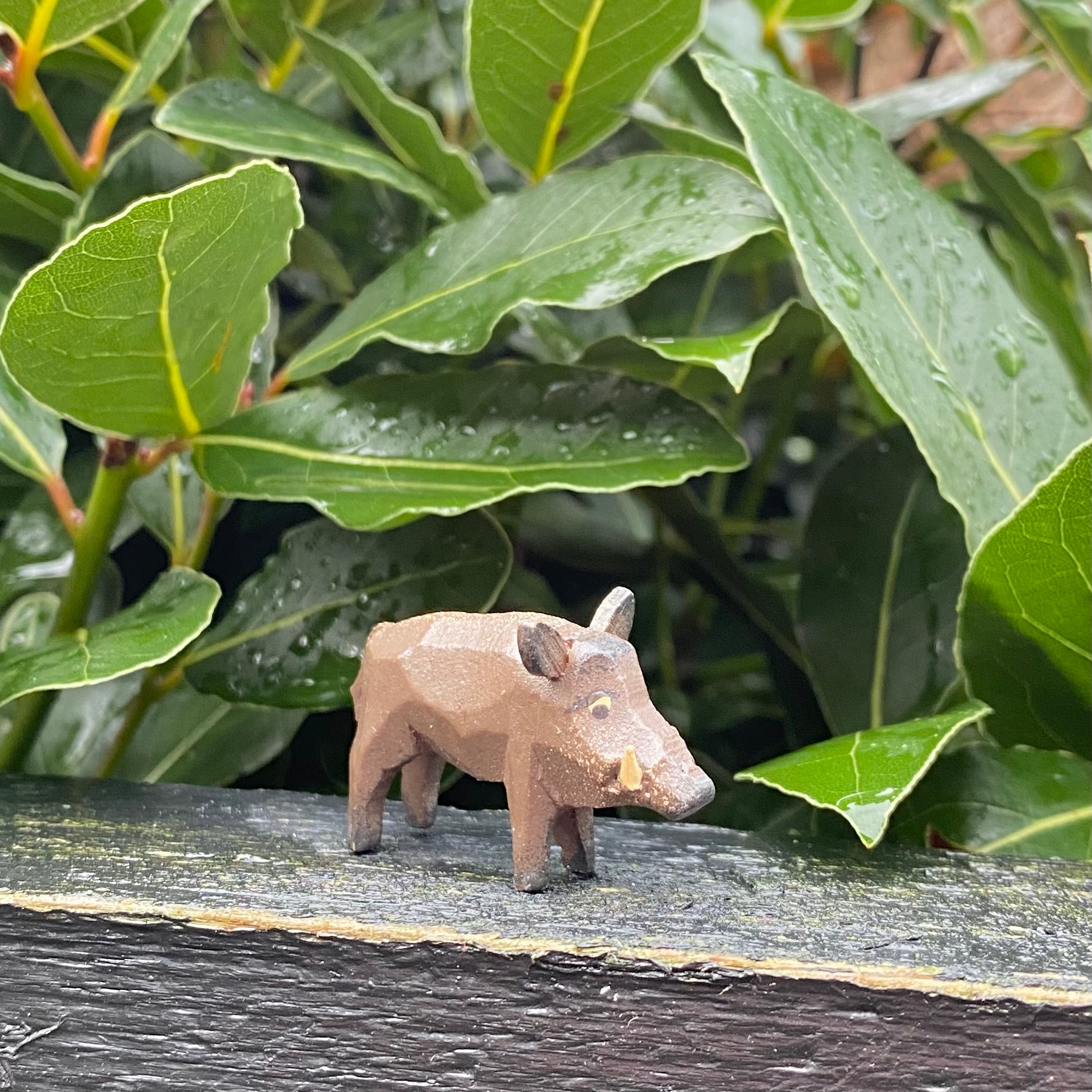 Miniature Wooden Wild Boar — Thorsten van Elten
